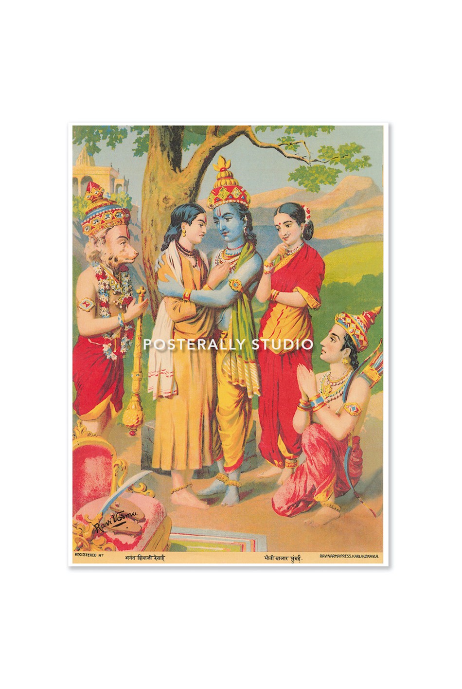 Bharat Sangamam by Raja Ravi Varma – Posterally Studio