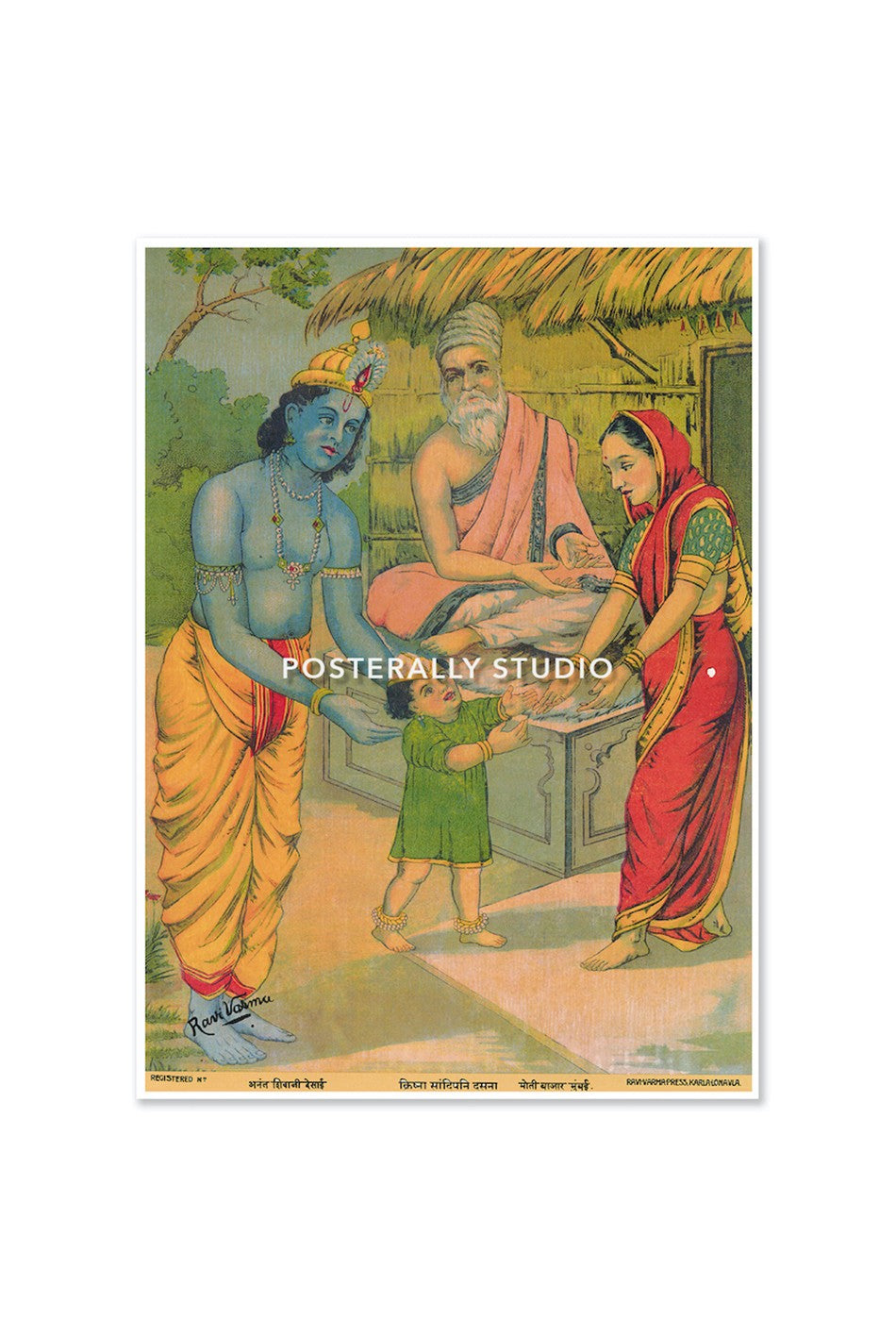 Krishna Dasna by Raja Ravi Varma – Posterally Studio