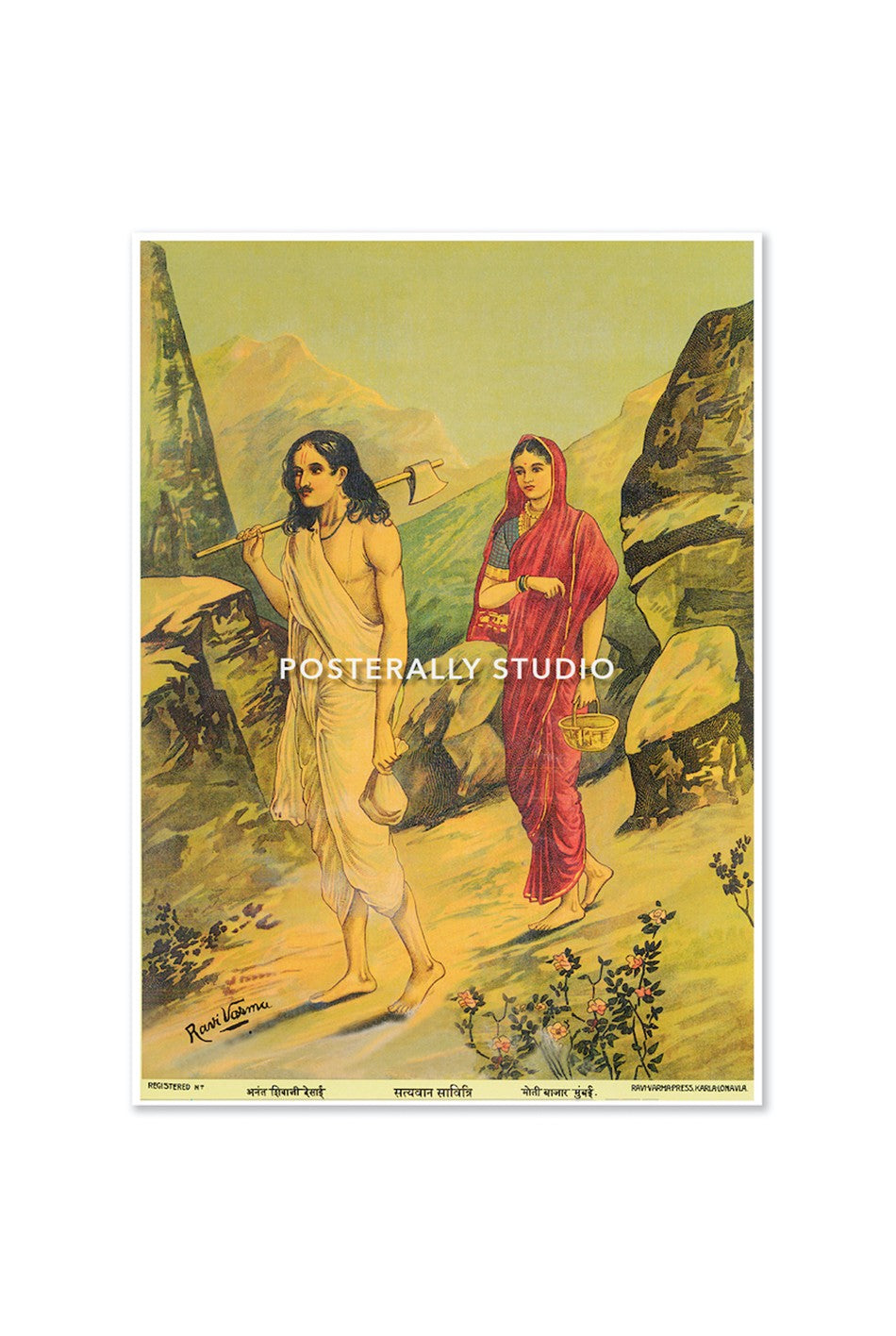 Satyawan Savitri by Raja Ravi Varma – Posterally Studio