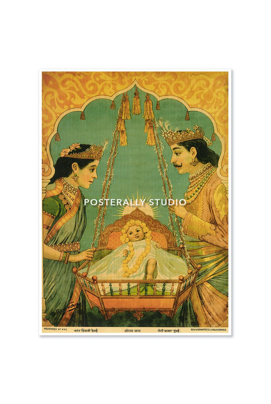 Shri Ram Janam by Raja Ravi Varma – Posterally Studio