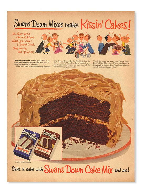 Swans Down Cake Mix (1953) – Posterally Studio